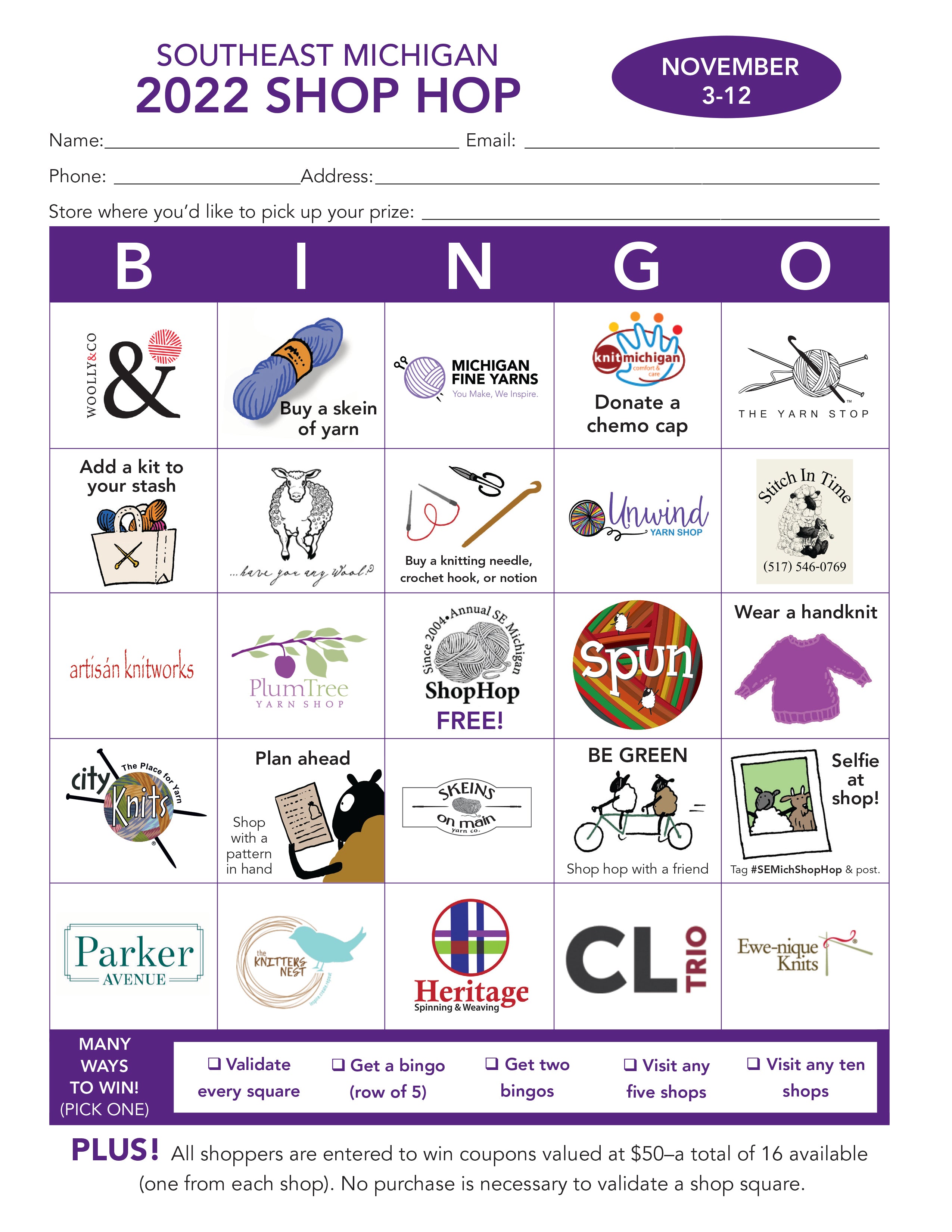 Join the Southeast Michigan Shop Hop! – Spun