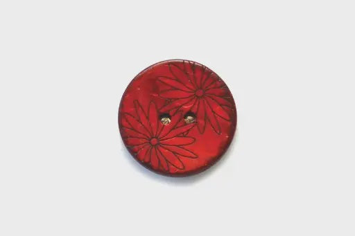 Coconut Etched Daisy Buttons (30mm) – Spun