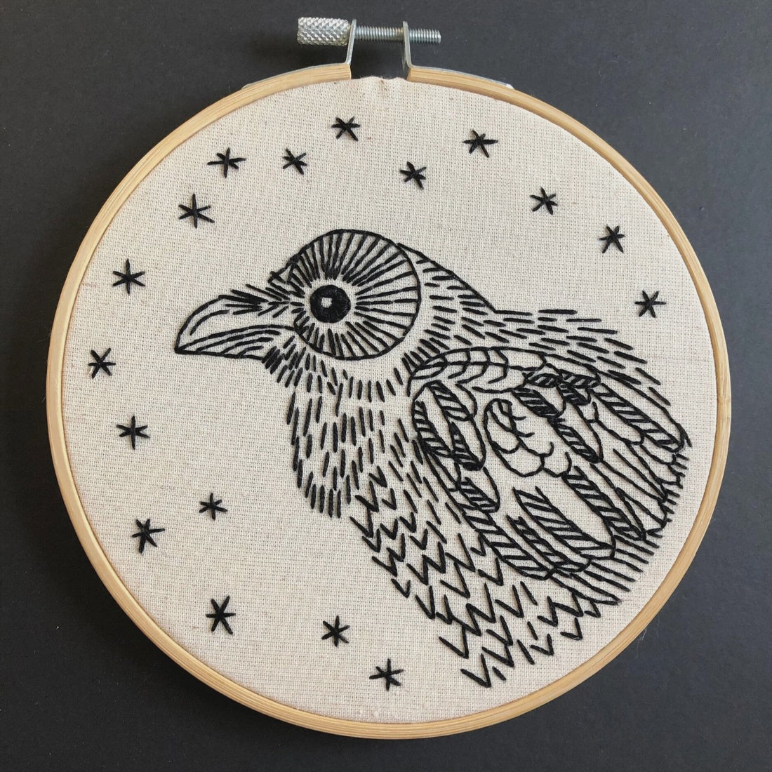 Raven Embroidery Kit – Spun