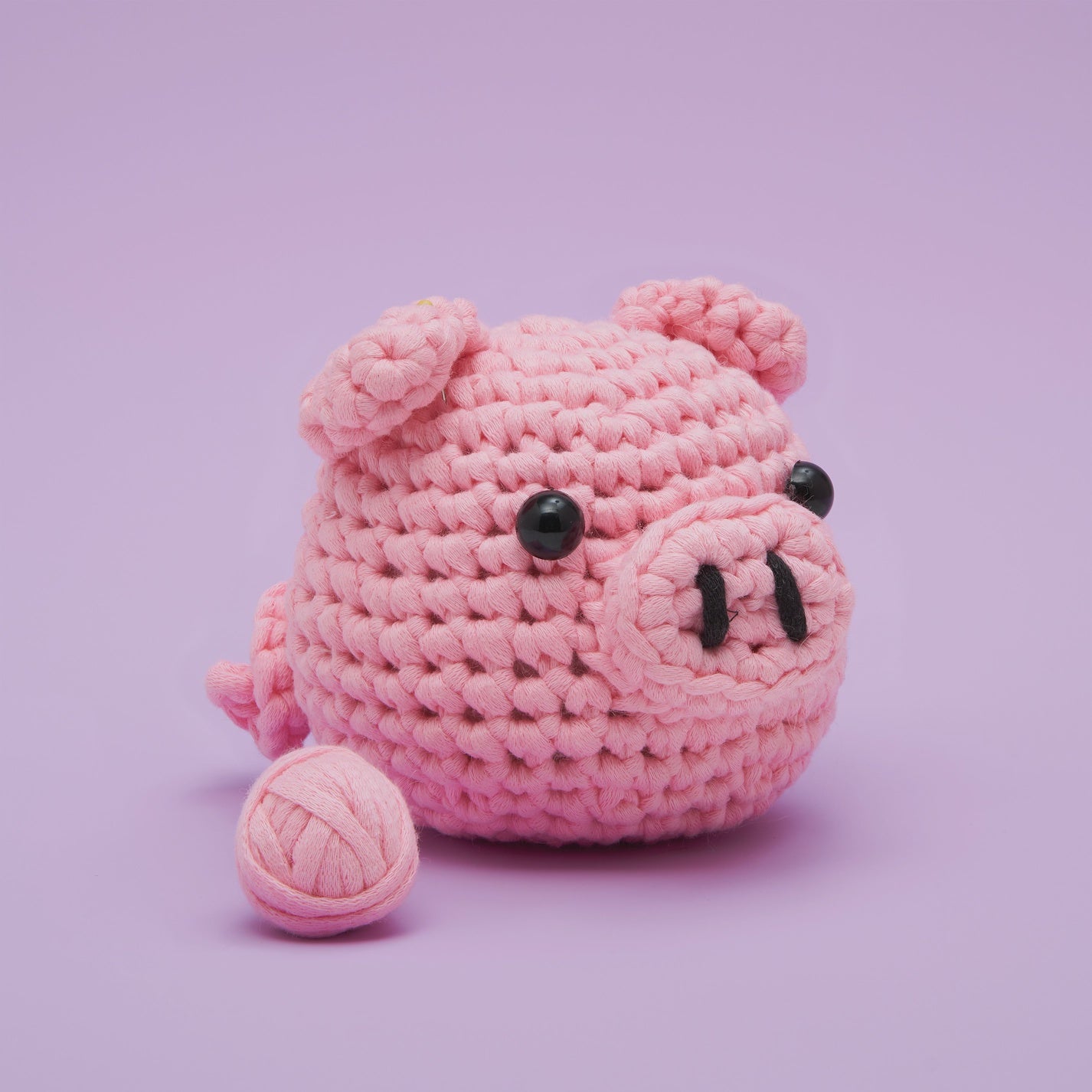 Bacon the Pig Beginner Crochet Kit (Woobles) – Spun